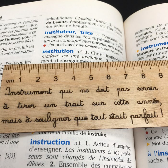 La règle graduée bois personnalisée - Ma Gravure Perso