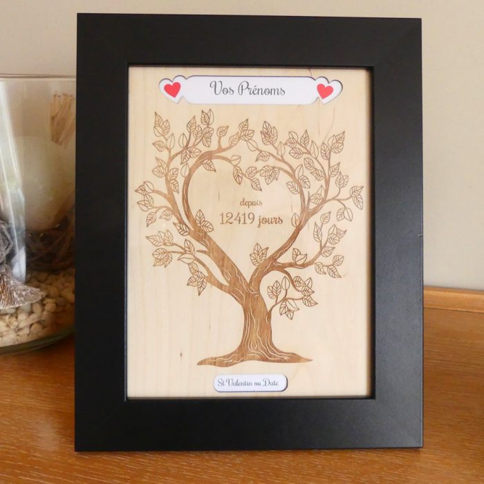 Cadre arbre de vie personnalisable - Ma Gravure Perso